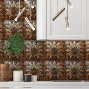 Copper Patina Design Ceramic Tile Kitchen Backsplash Tile - Ceramic ...