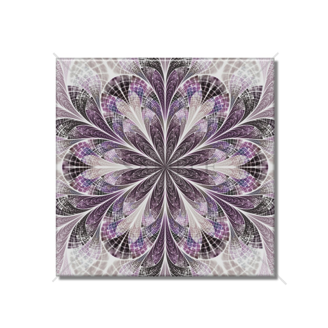 Purple and Grey Patterned Ceramic Cathedral Tile Kitchen Backsplash ...