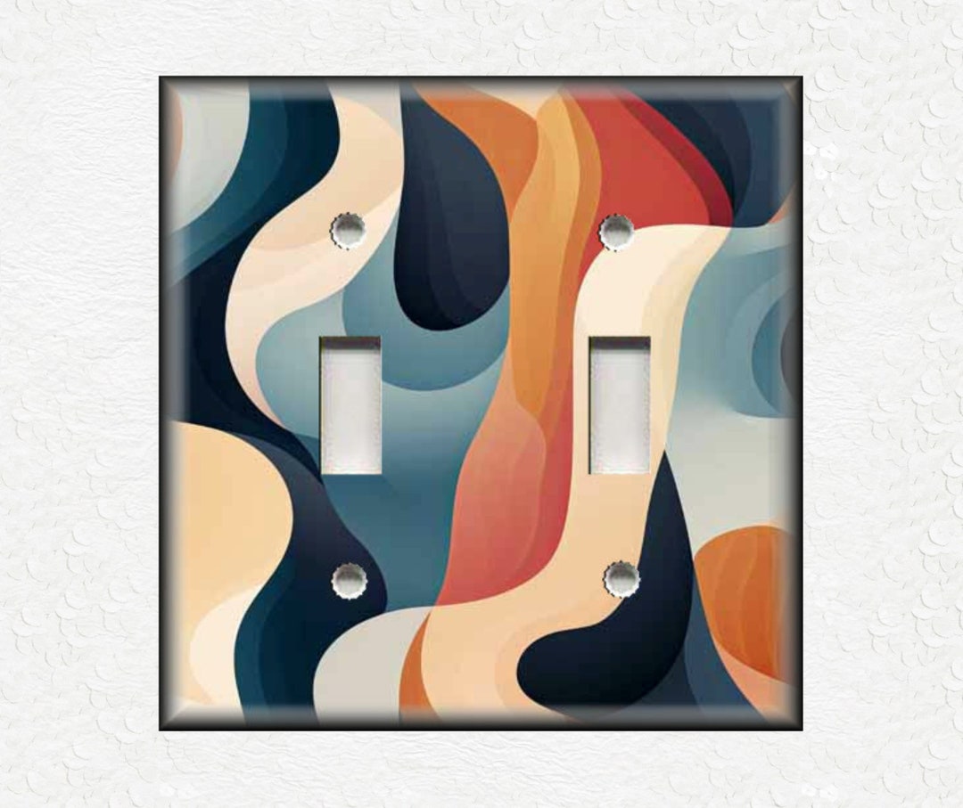 Moody Abstract Art Switch Plate Covers and Outlet Covers Unique Light ...