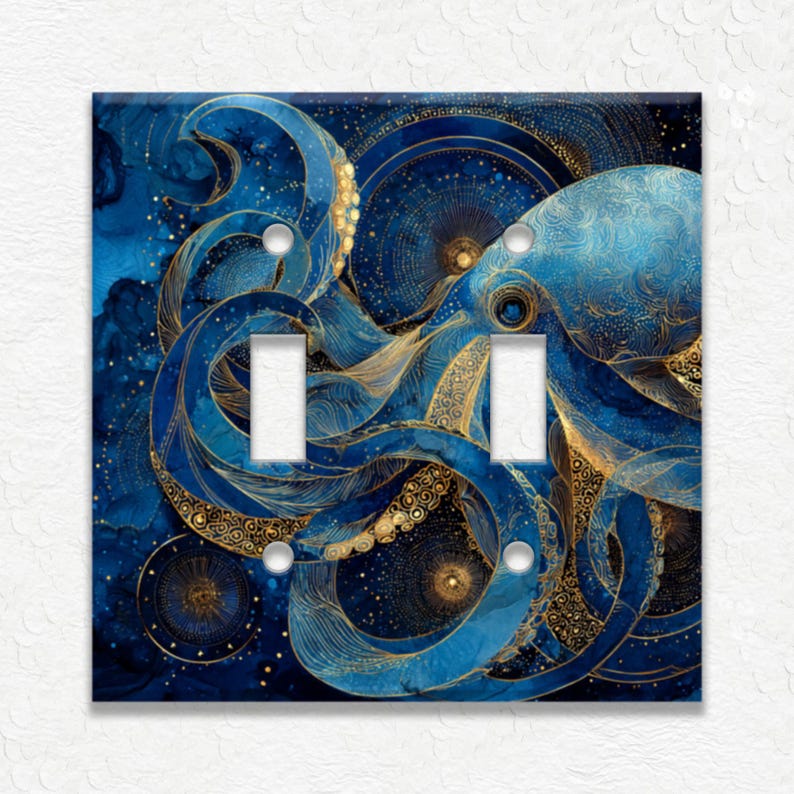 Octopus Design Metal Light Switch Covers, Outlet Covers, Octopus Design ...