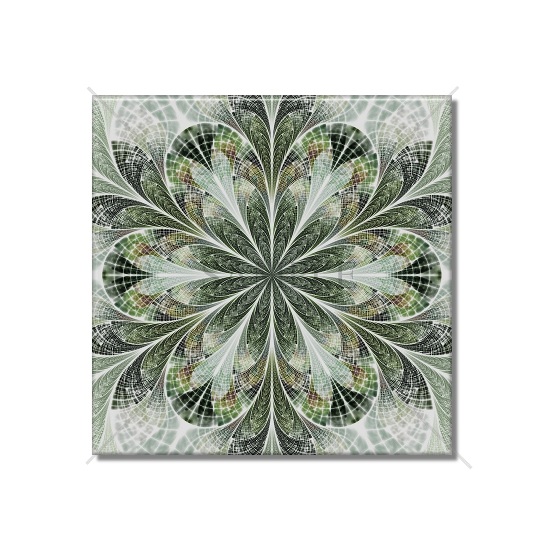 Green Patterned Ceramic Cathedral Tile Kitchen Backsplash Tile ...