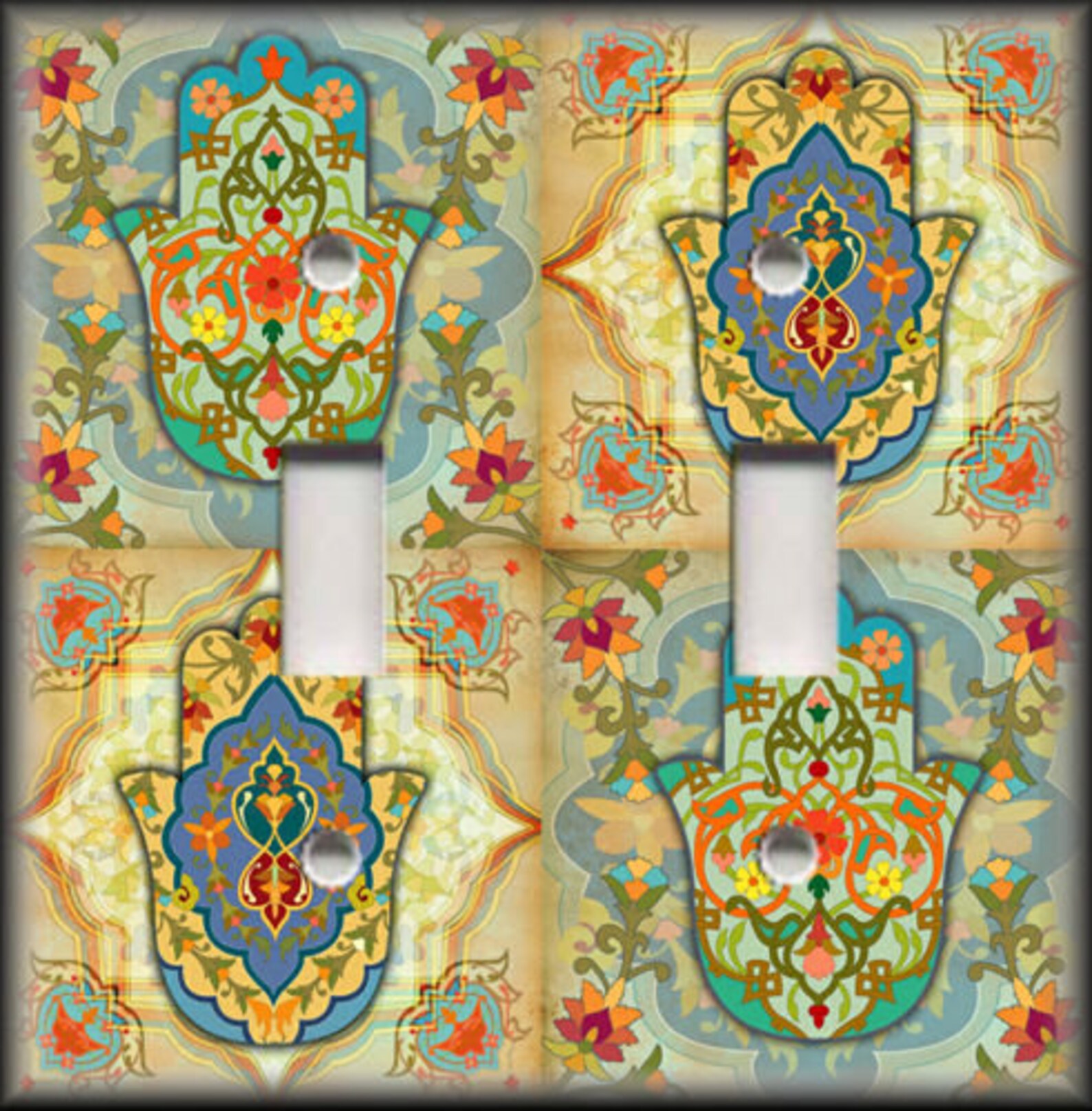 Metal Light Switch Plate Cover Hamsa Hand Home Decor Hamsa | Etsy