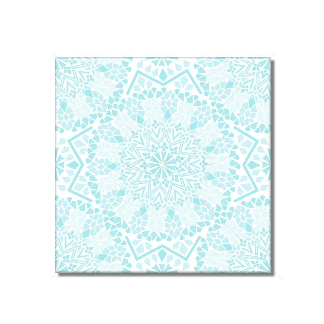Light Blue Medallion Vintage Ceramic Tile Design Kitchen Backsplash ...