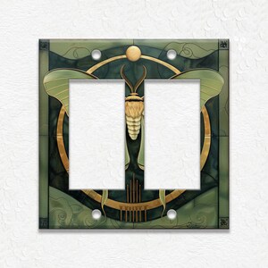 Luna Moth Design Metal Switch Plate Covers and Outlet Covers Unique ...