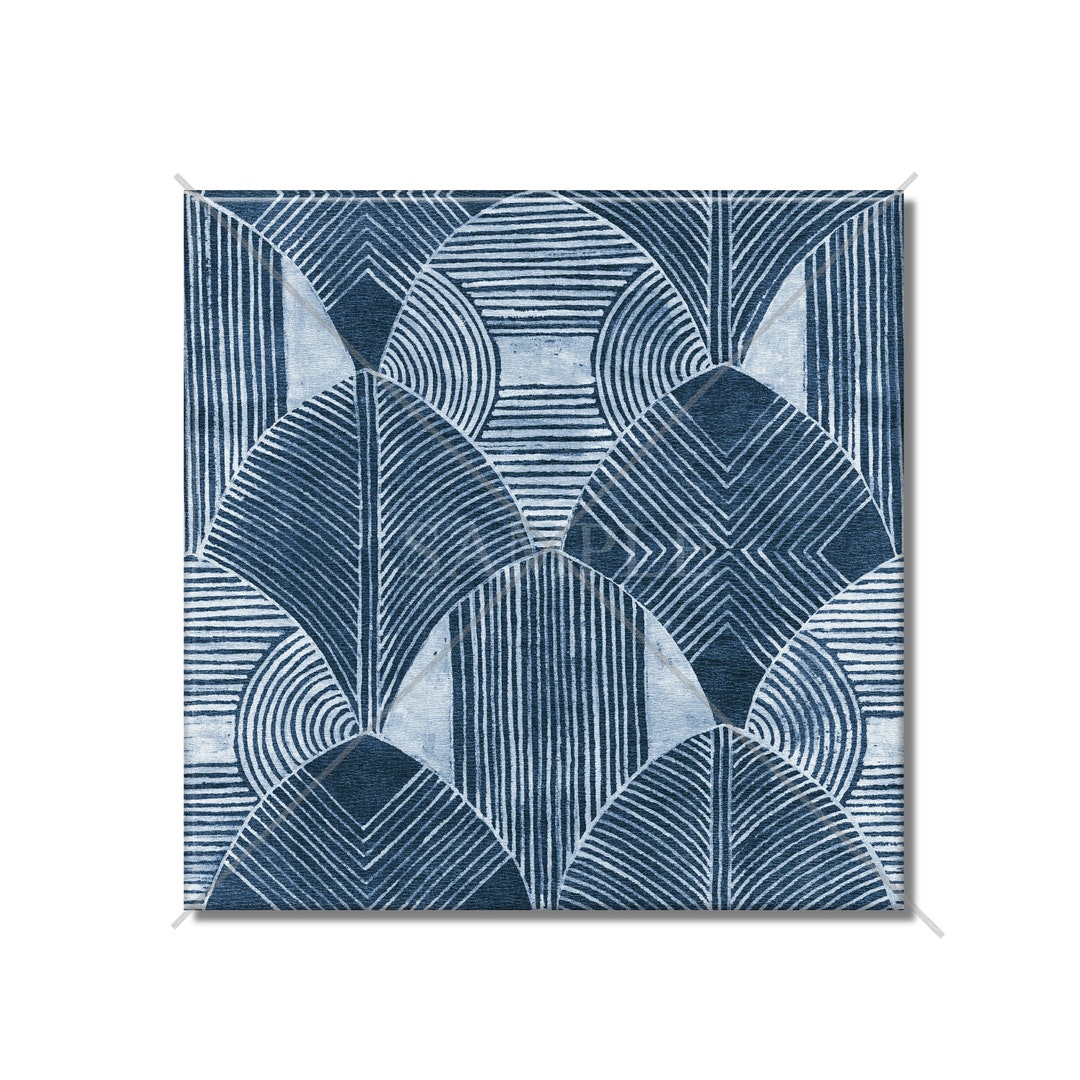 Dark Blue Art Deco Ceramic Tile Vintage Design Kitchen Backsplash Tile ...