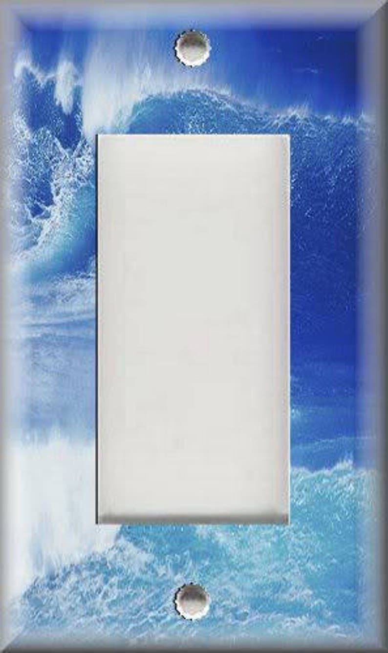 Beach Switch Plate Waves Blue Water Decor Coastal Decor Water - Etsy