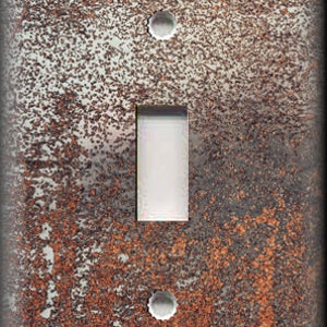 Rusty Metal Design Home Decor - Metal Light Switch Covers and Outlet ...