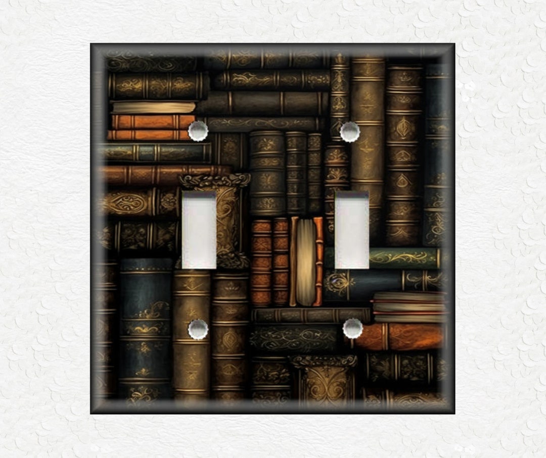 Vintage Books Design Metal Light Switch Plate Covers - Book Lover Gift ...