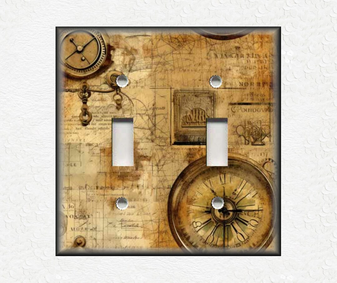 Steampunk Design Metal Light Switch Covers and Outlet Covers Vintage ...