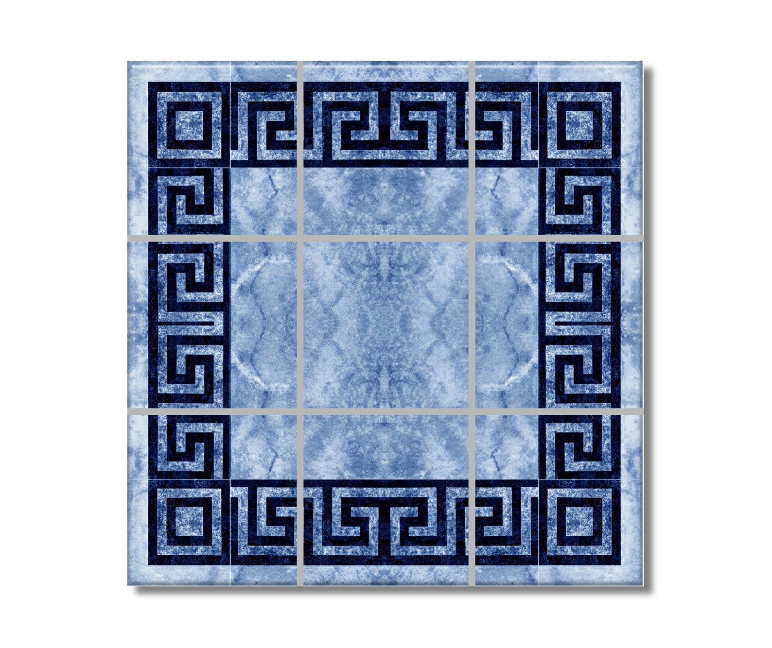 Ceramic Tile Mural Tile Mural Greek Key Art Design Tile - Etsy