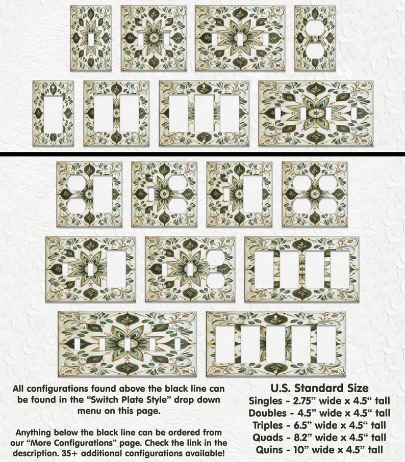 Antique Green Metal Switch Plate Covers and Outlet Covers Unique Light ...