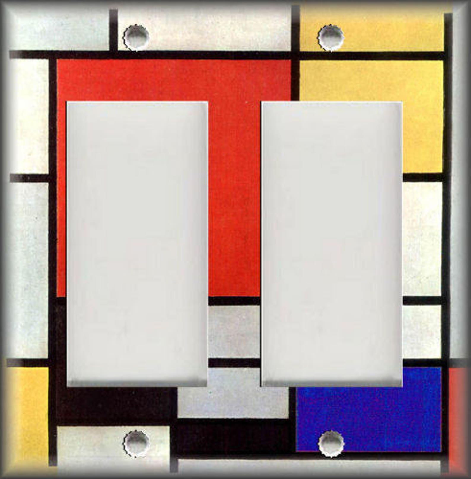 Mondrian Color Block - Mondrian Art Home Decor Art Decor - Metal Light ...