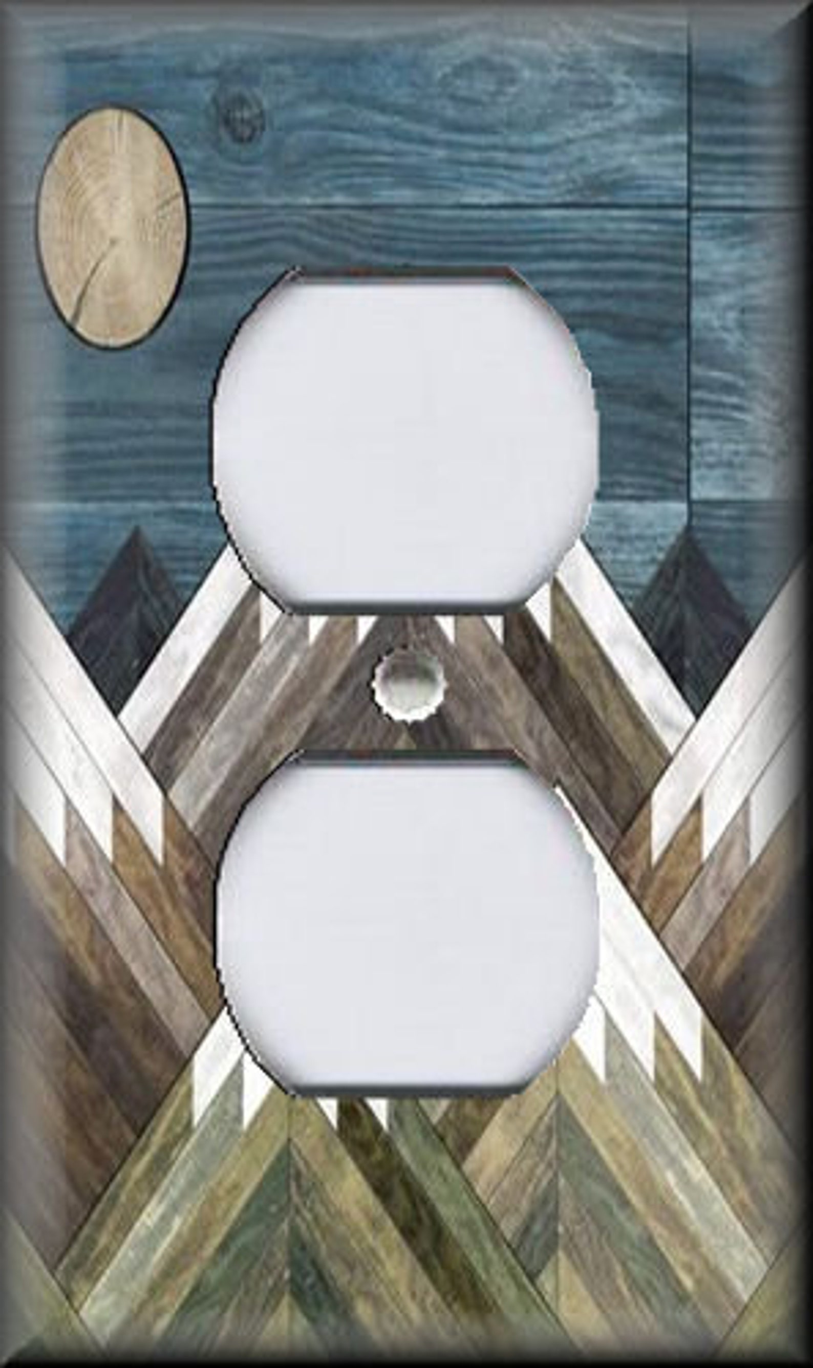 Mountain Design Home Decor Wood Design Metal Light Switch - Etsy