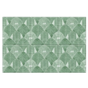 Green Ceramic Tile Vintage Art Deco Design Kitchen Backsplash Tile ...