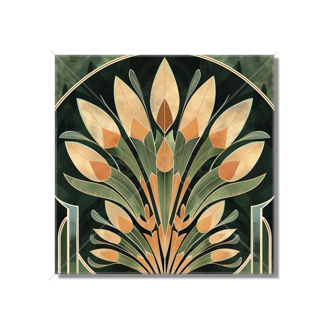 Art Deco Design Ceramic Tile Kitchen Backsplash Tile Vintage Art Deco ...