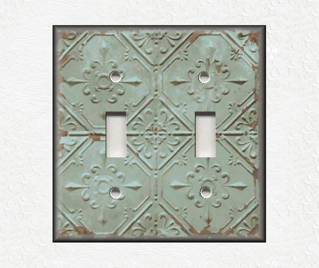 Farmhouse Design Metal Light Switch Plate Covers and Outlet Covers ...