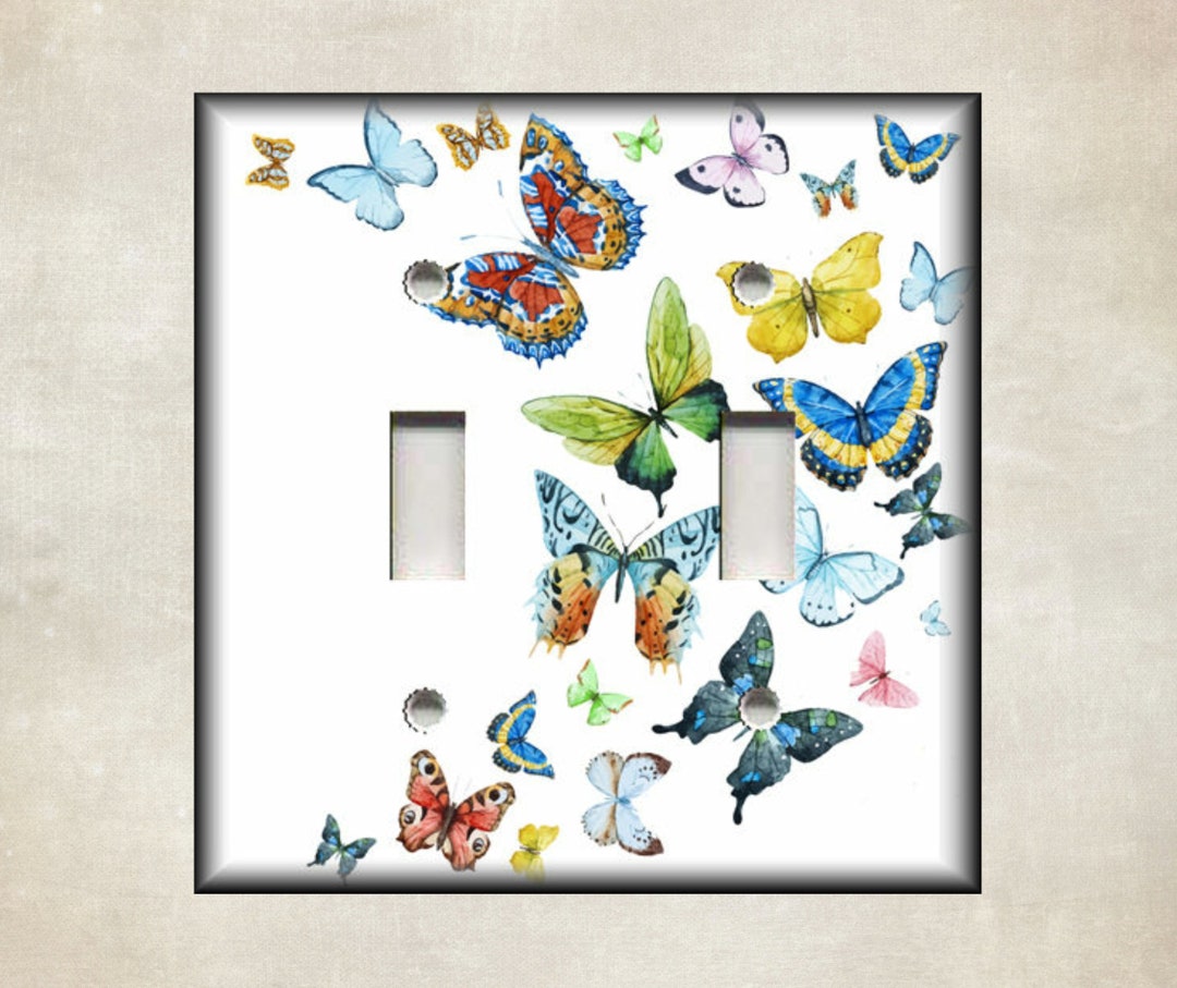 Butterflies in Flight Decor Metal Light Switch Cover Switch Plate ...