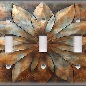 Copper Patina Design Metal Light Switch Plate Covers and Outlet Covers ...