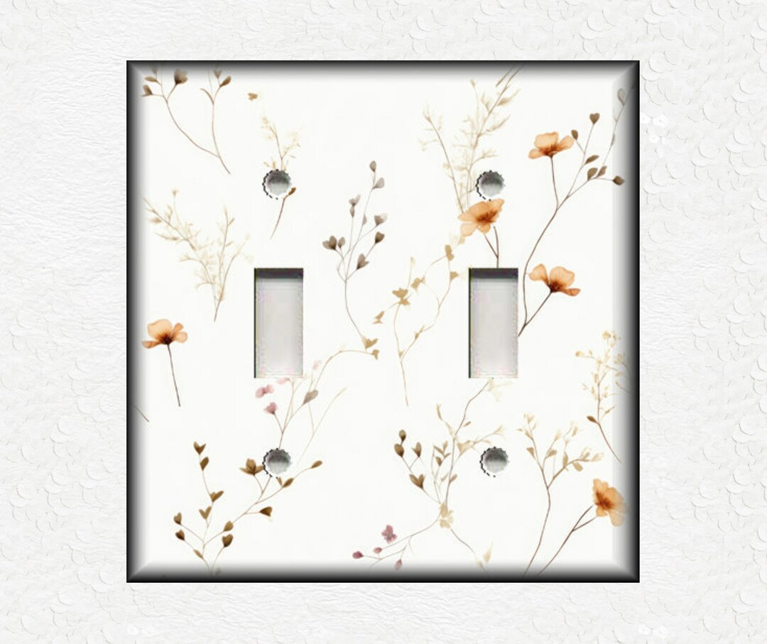 Botanical Pressed Flowers Light Switch Cover - Botanical Art Design ...