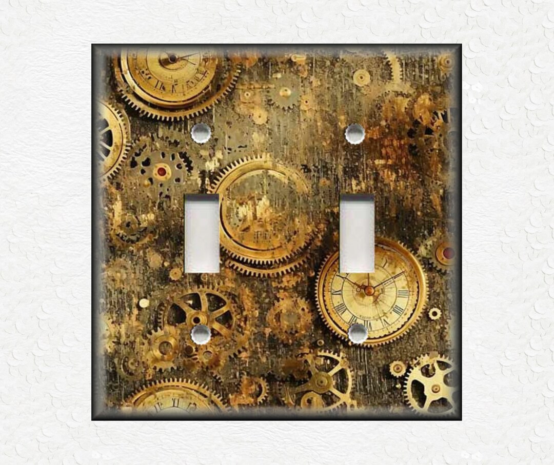 Steampunk Design Metal Switch Plate Covers and Outlet Covers ...