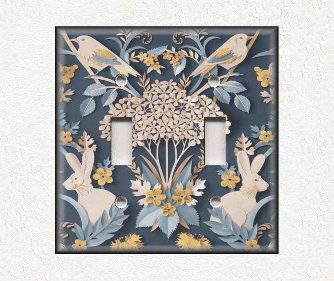 Bunny Rabbits and Birds Light Switch Plate Covers - Decorative Matching ...