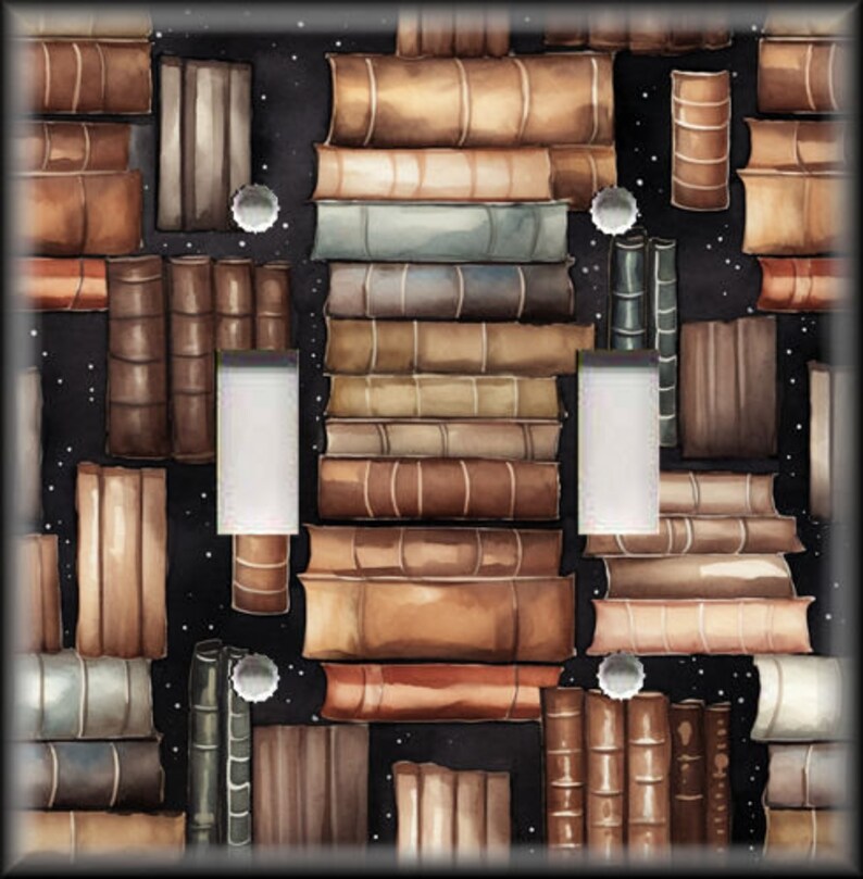 Vintage Books Design Metal Light Switch Plate Covers - Book Lover Gift ...