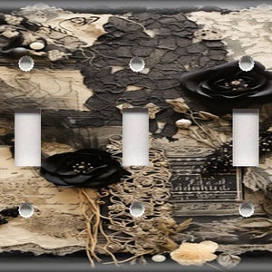 Gothic Design Light Switch Covers and Outlet Covers - Black Rose Design ...