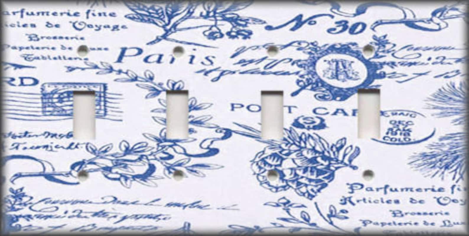 Paris French Toile Home Decor Blue Toile Decor French Decor - Etsy