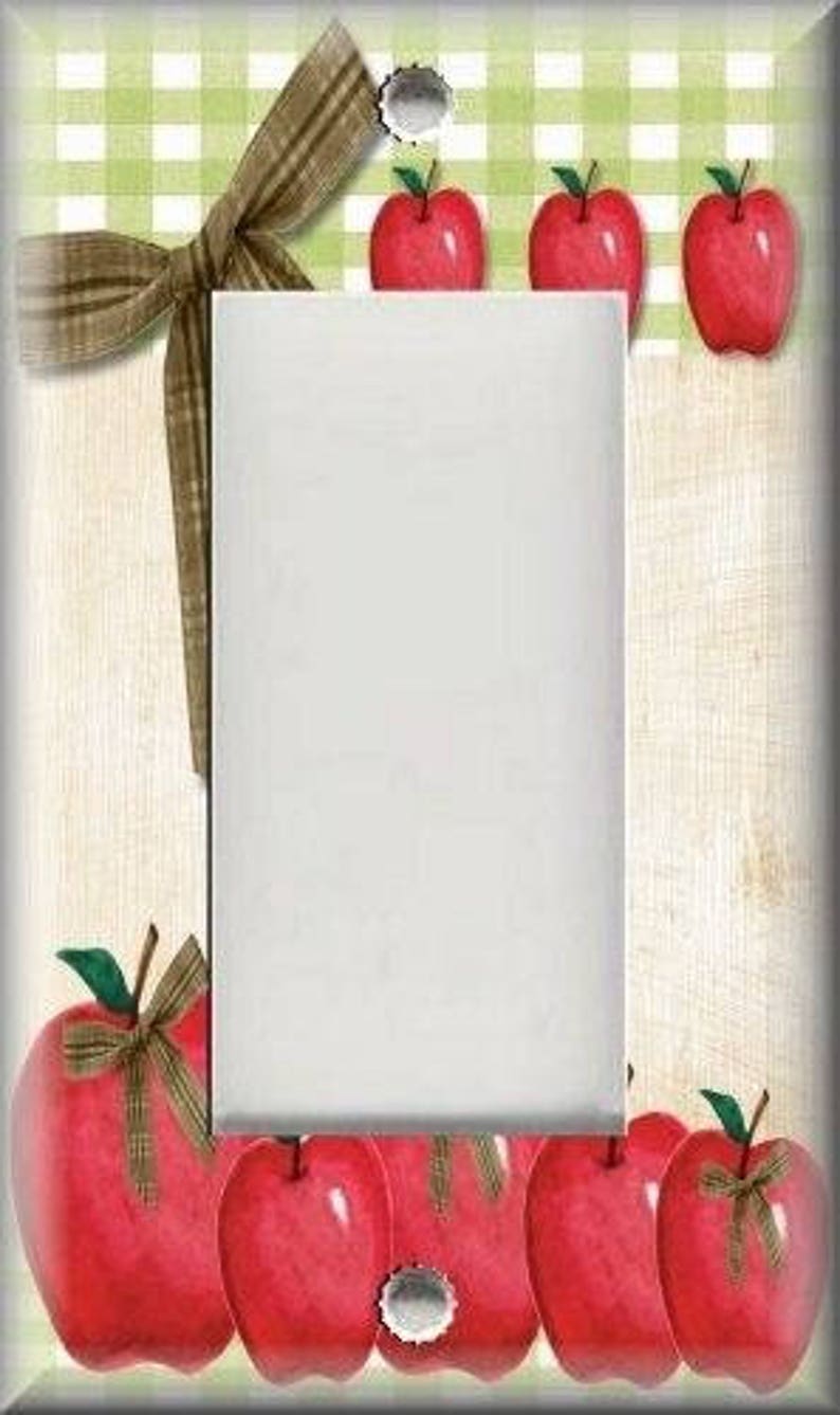 Metal Light Switch Plate Cover Country Kitchen Apples Home - Etsy