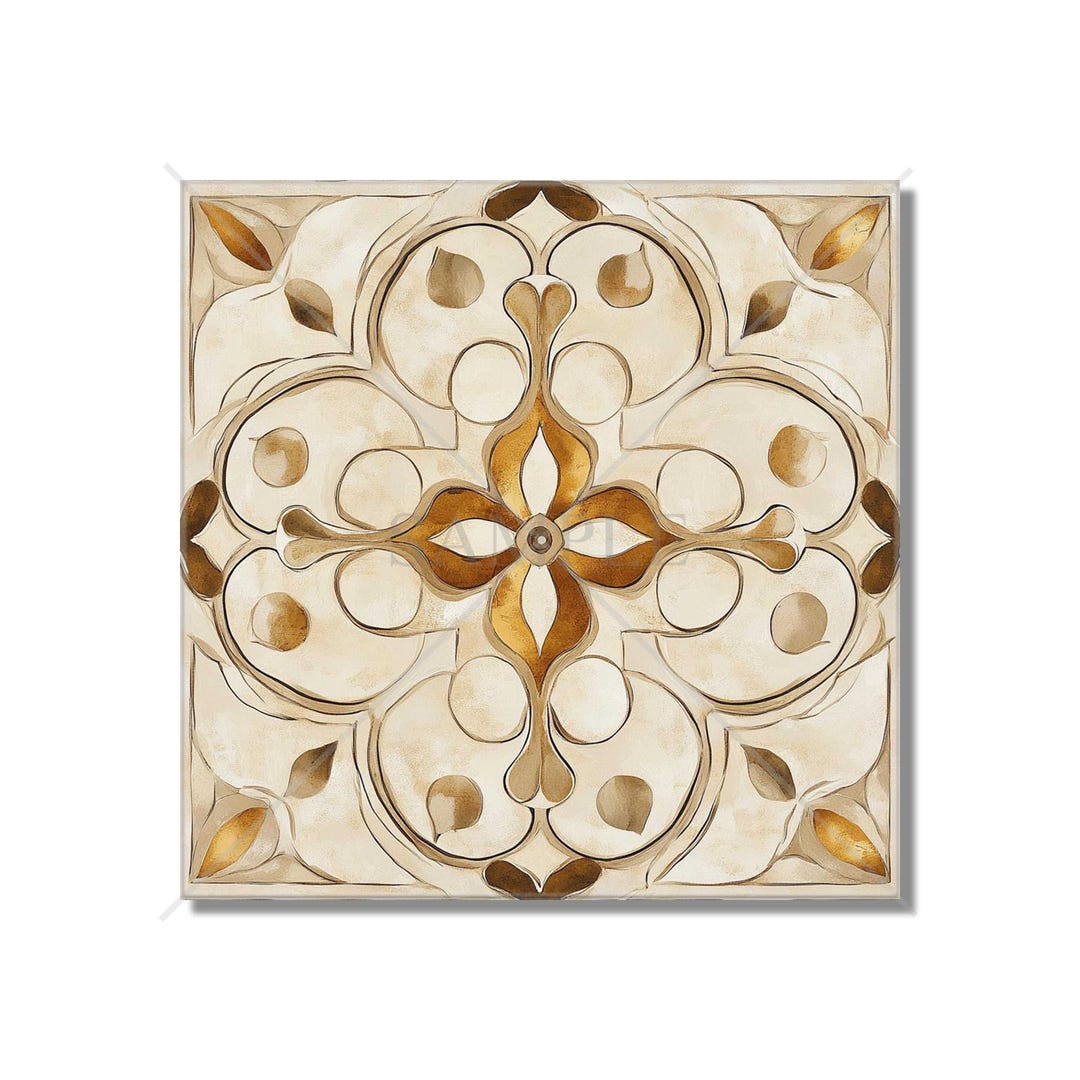 Neutral Beige Tan Ceramic Tile Patterned Kitchen Backsplash Tile ...
