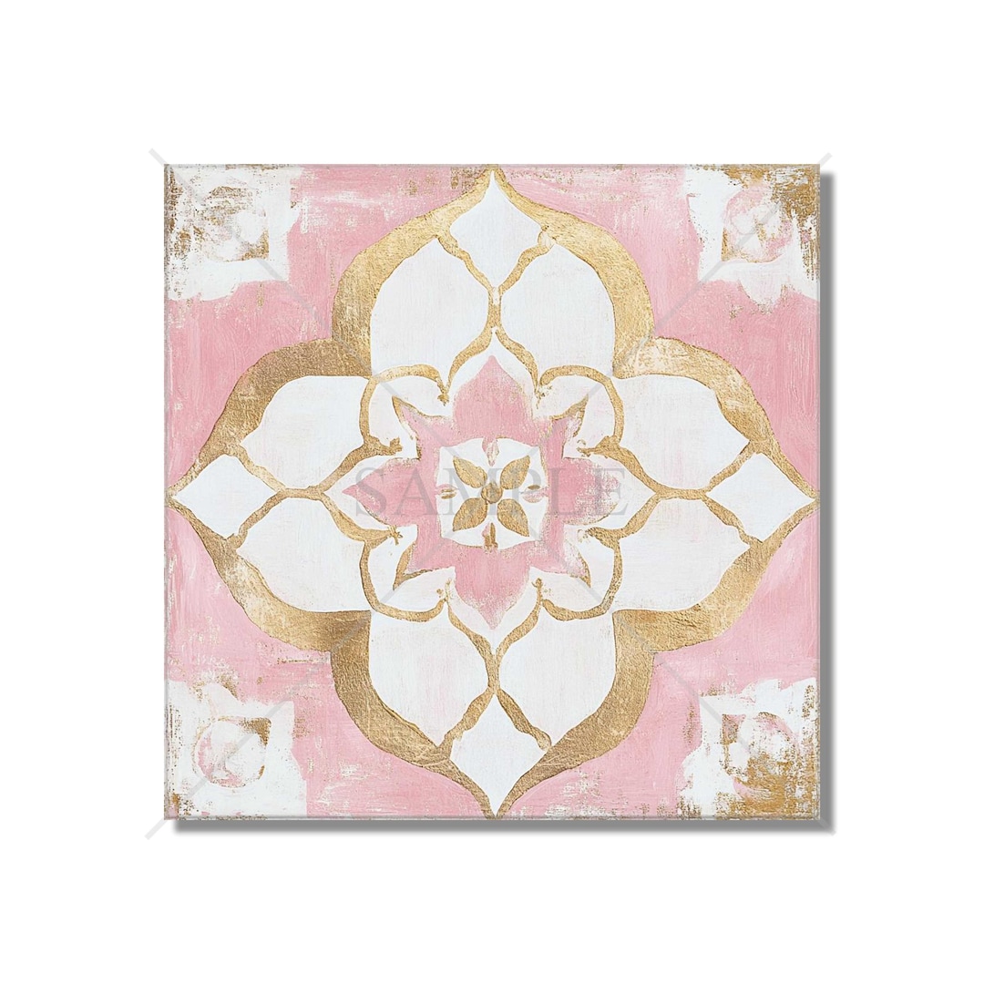 Pink Moroccan Ceramic Tile Pink and White Kitchen Backsplash Tile ...