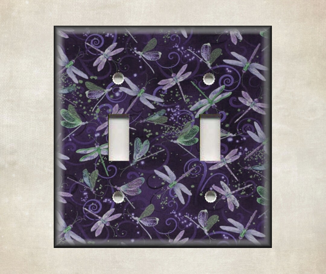 Purple Dragonfly Switch Plate Decorative Switch Plate Covers and Outlet ...