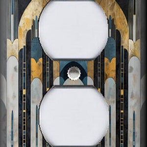Art Deco Design Home Decor Metal Light Switch Plate Cover - Switch ...