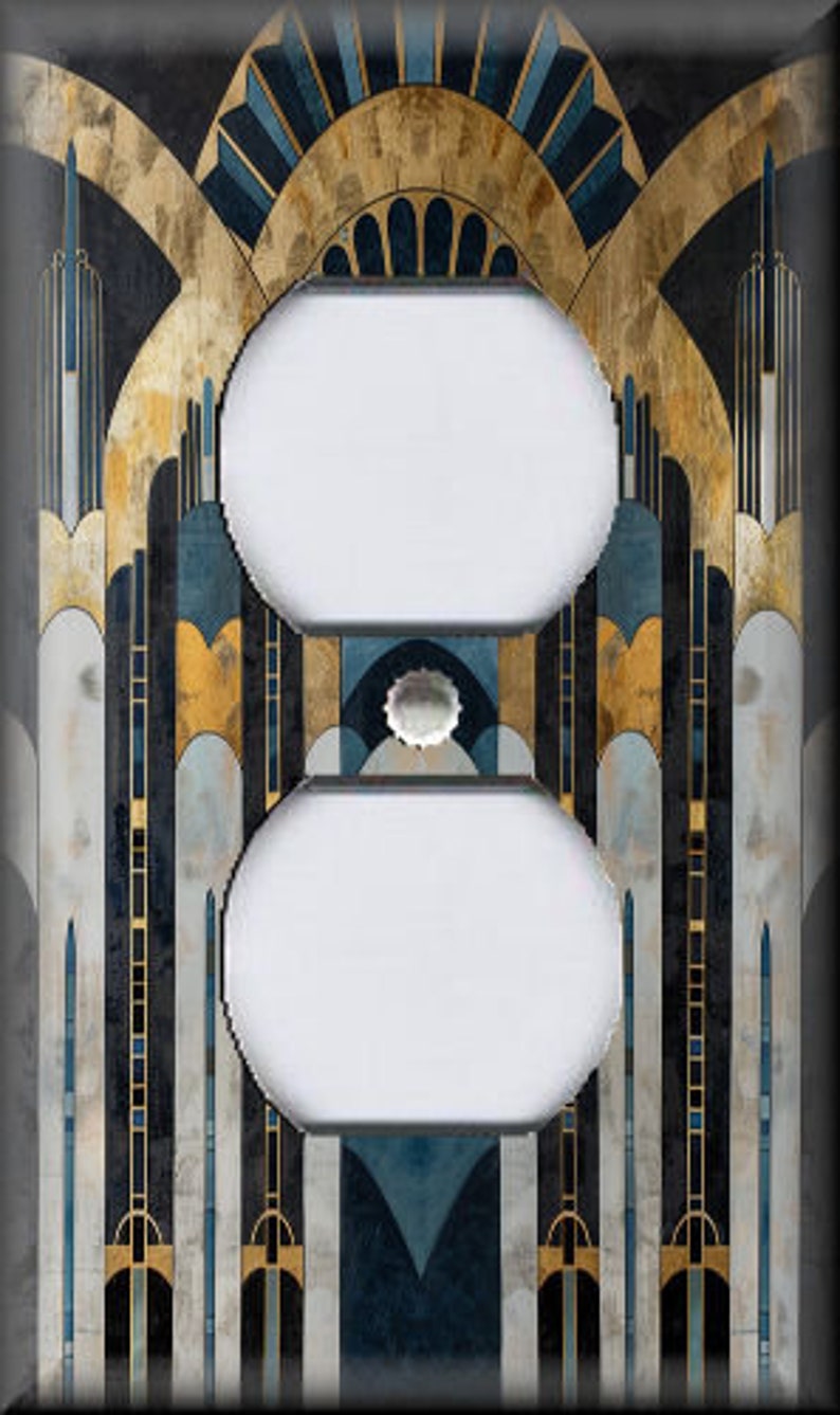 Art Deco Design Home Decor Metal Light Switch Plate Cover - Switch ...