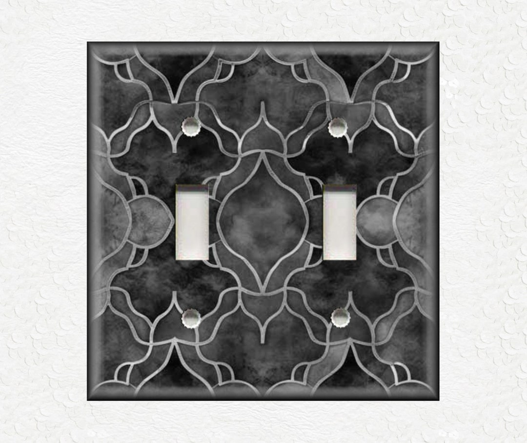 Decorative Light Switch Plate Covers and Outlet Covers - Dark Grey and ...