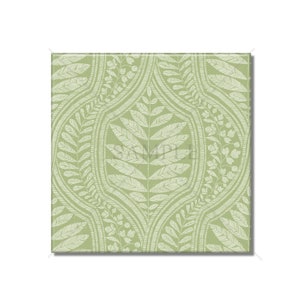 Green Botanical Leaf Pattern Ceramic Tile - Leaf Design Ceramic Kitchen ...