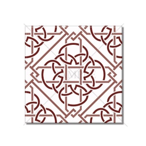 Red Celtic Knot Ceramic Tile - Celtic Design Ceramic Tile Kitchen ...