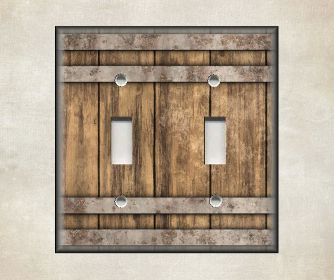 Bourbon Barrel Plate Covers Whiskey Outlet Covers - Metal Light Switch ...
