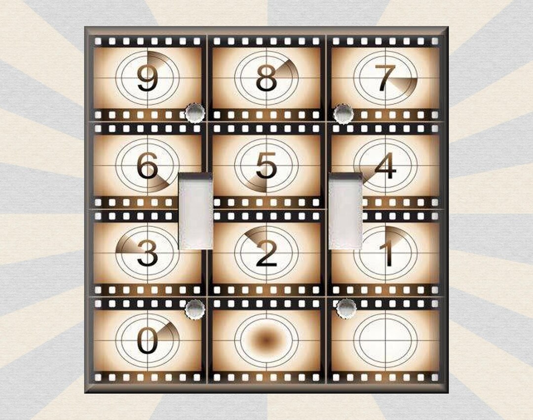 Vintage Movie Home Decor Home Theater Decor Movie Film Countdown Metal ...