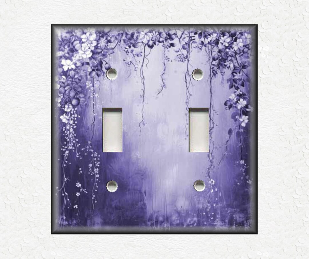 Secret Garden Flower Vines Purple Switch Plate Covers - Decorative ...