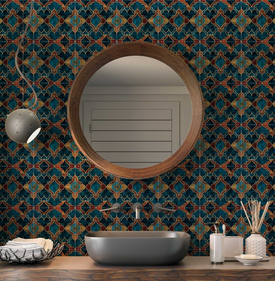 Moody Moroccan Ceramic Tile - Kitchen Backsplash Tile - Bathroom Tile ...