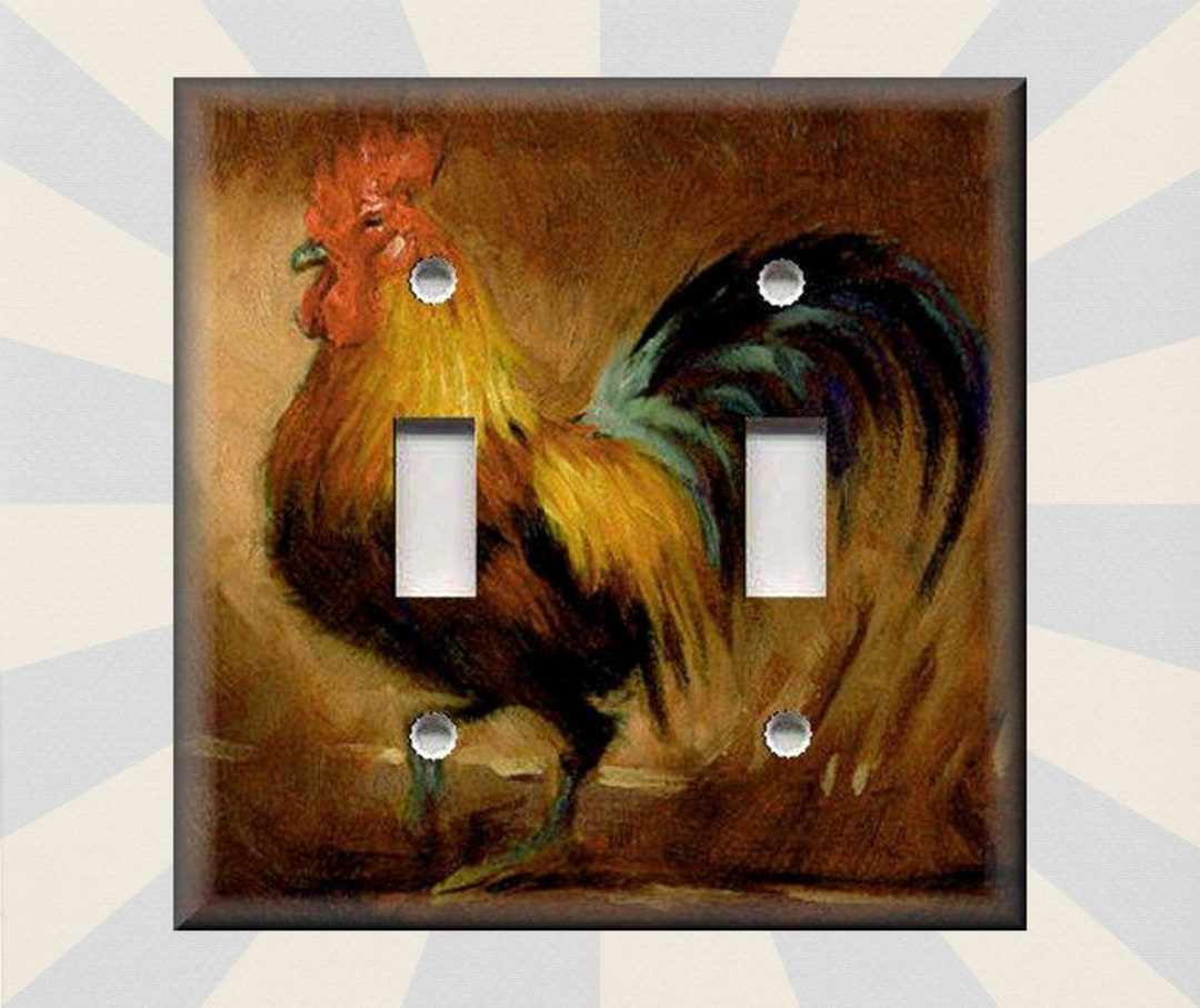 Country Rooster Kitchen Decor Rooster Home Decor Roosters - Metal Light ...