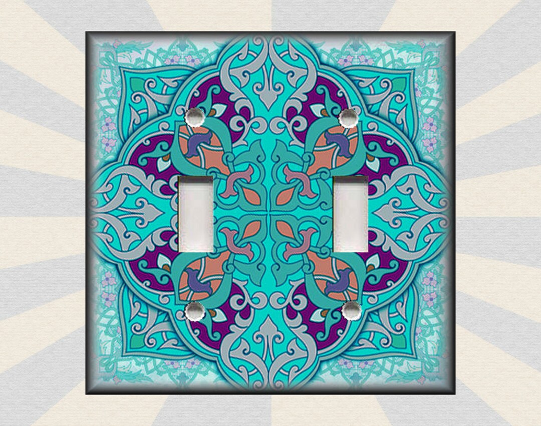 Metal Light Switch Plate Cover Moroccan Tile Design Moroccan Home