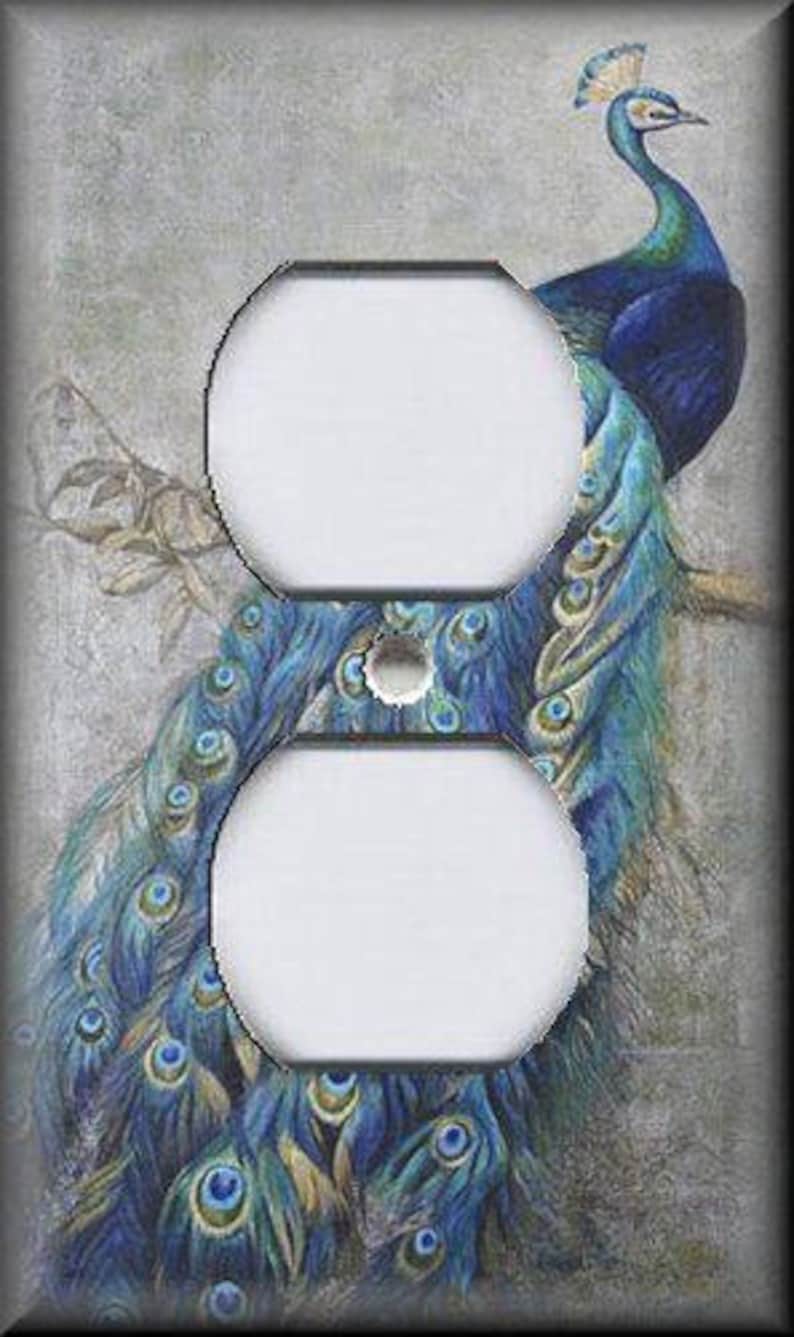 Peacock Light Switch Plate Covers - Peacock Home Decor - Metal Light ...