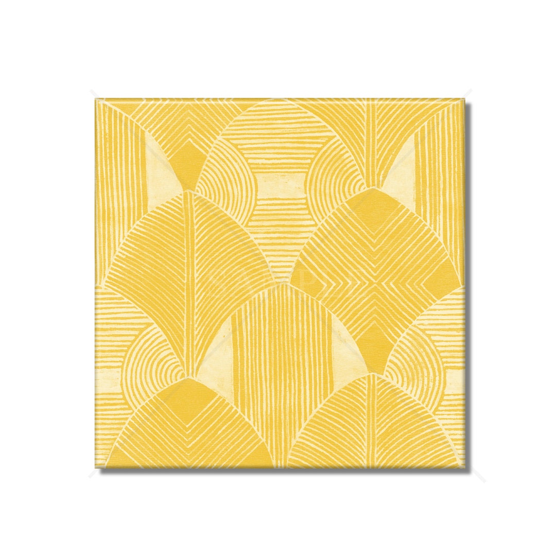 Yellow Art Deco Ceramic Tile Vintage Design Kitchen Backsplash Tile ...