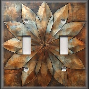 Copper Patina Design Metal Light Switch Plate Covers and Outlet Covers ...
