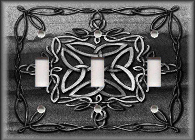 Gray Black Celtic Knot Home Decor Mystic Knot Decor Gray - Etsy