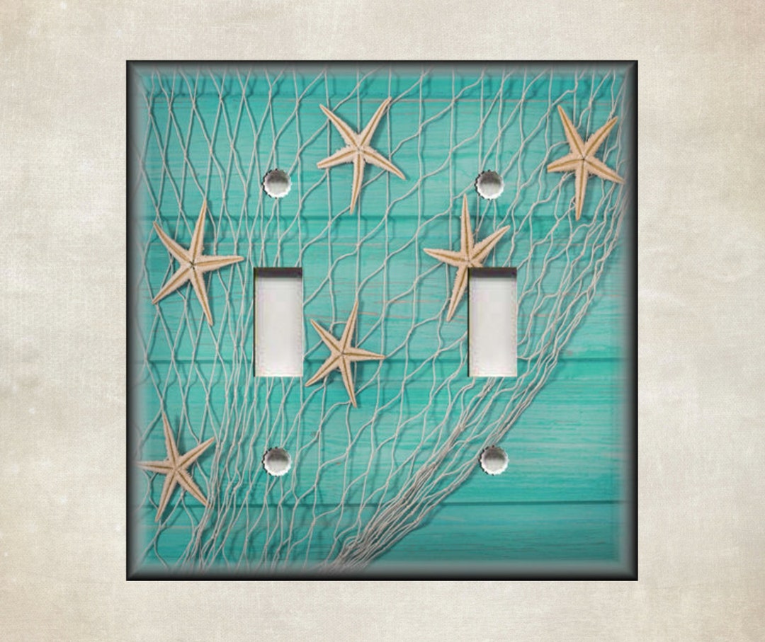 Starfish Switch Plate - Beach Home Decor - Metal Light Switch Cover ...
