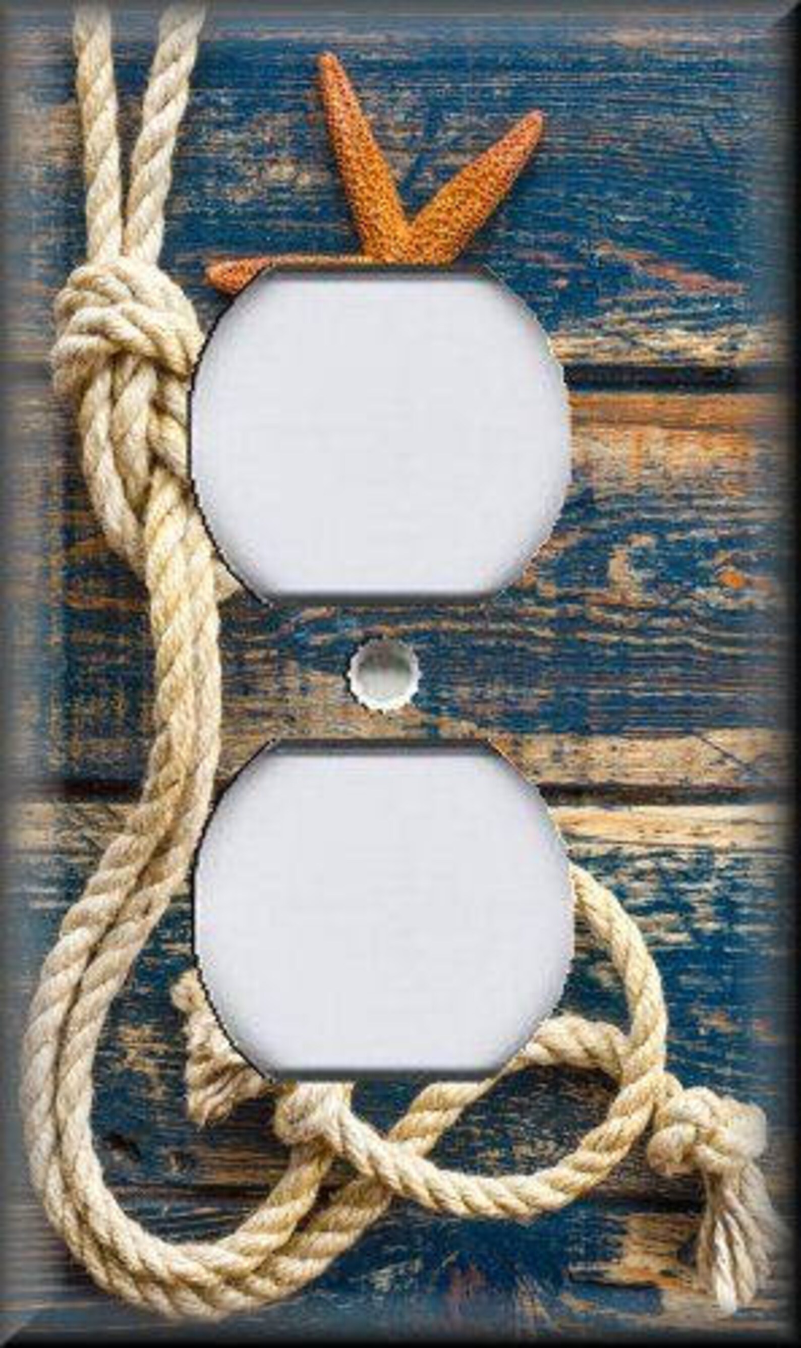 Beach Switch Plates and Outlet Covers - Starfish Blue Nautical Decor ...