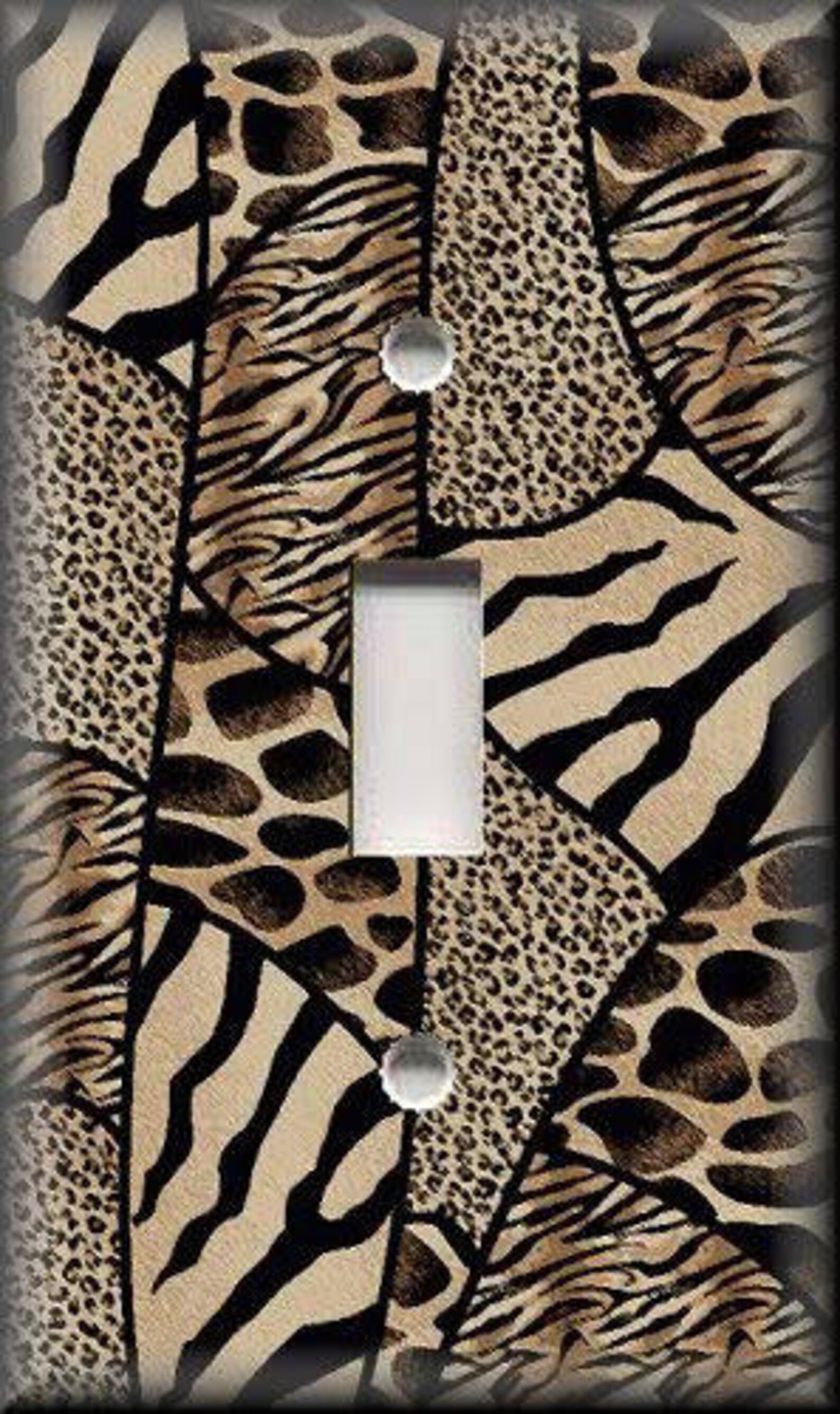 Patchwork Animal Print Design Brown Home Decor Wild Animal - Etsy